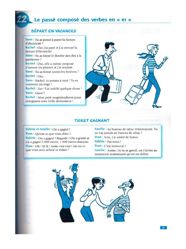 Passé Composé - Grammaire en Dialogues | PDF