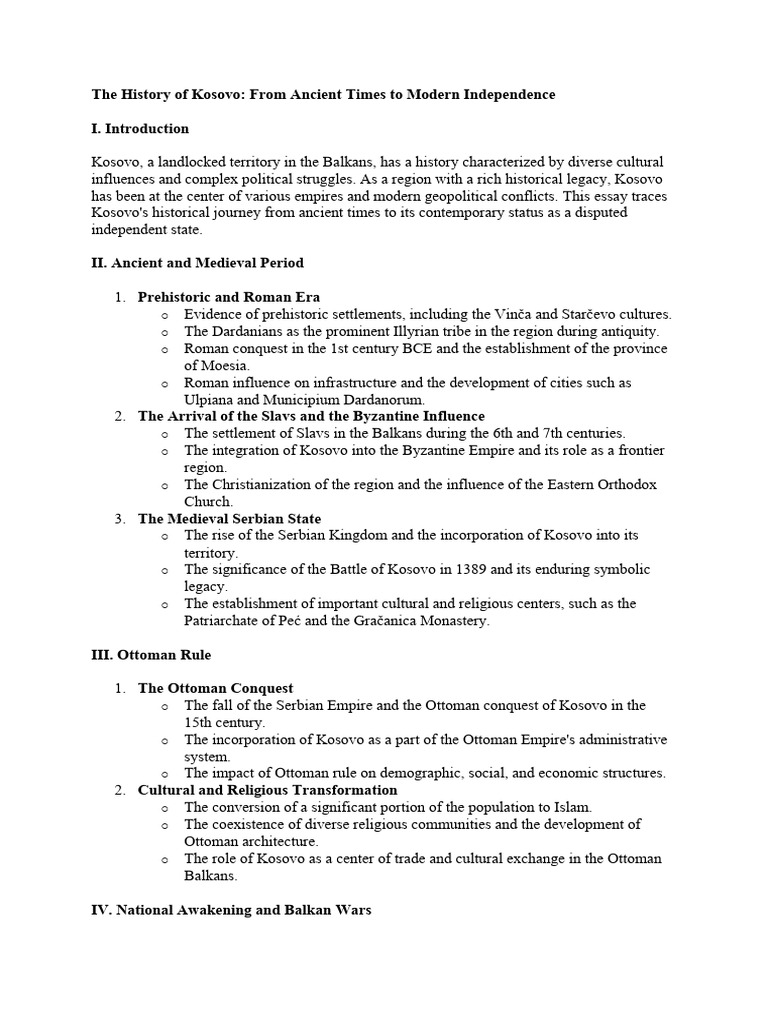 A Short Timeline of Kosovo | PDF | Kosovo | Yugoslav Wars