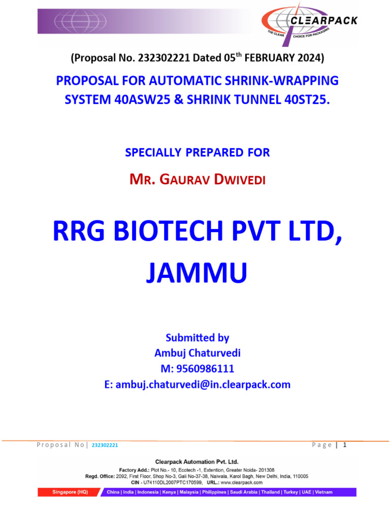 RRG Biotech PVT LTD Jammu - Offer - 40asw25 + 40ST25 | PDF