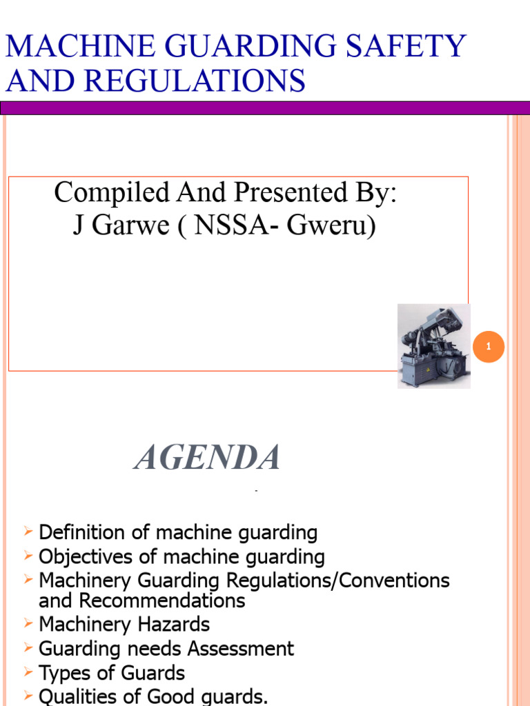 Machine Guarding Safety & Regulations2 | PDF | Machines | Mechanical Engineering