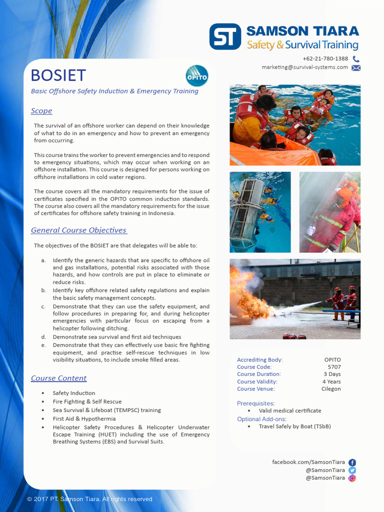 BOSIET | PDF | Safety | First Aid