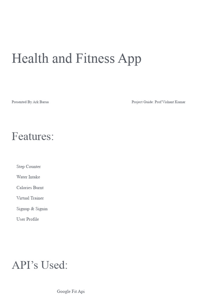 Health App Using ExerciseDB API | PDF