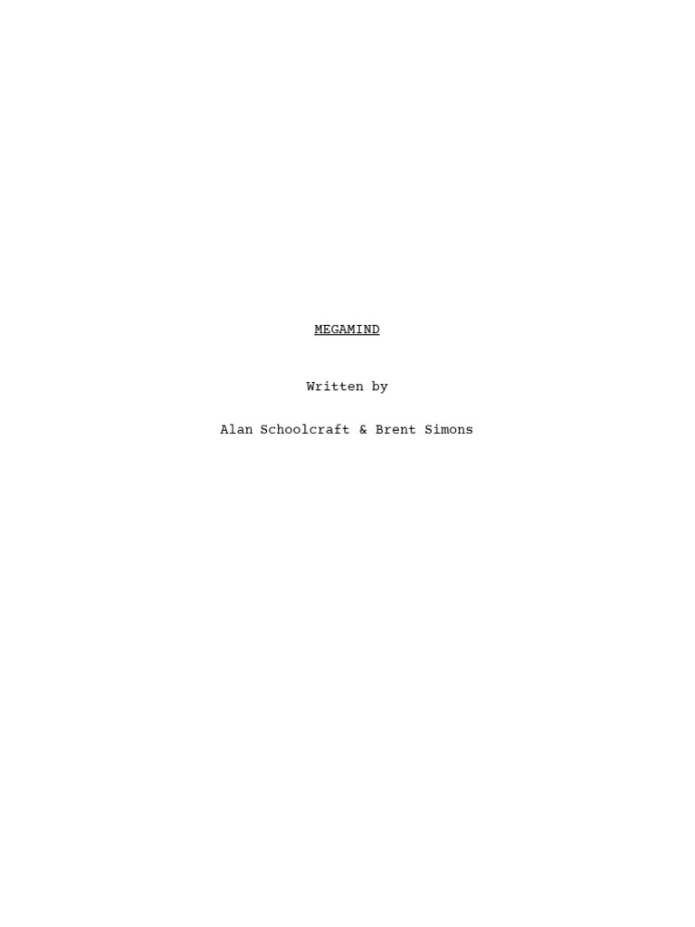 Megamind Script | PDF | Sun | Nature
