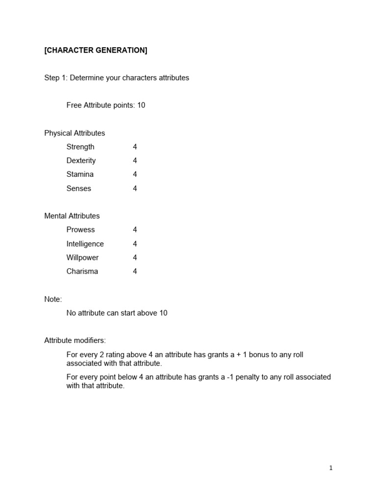Iota Char Gen Ver 2 Rules | PDF | Supernatural | Mythological Powers