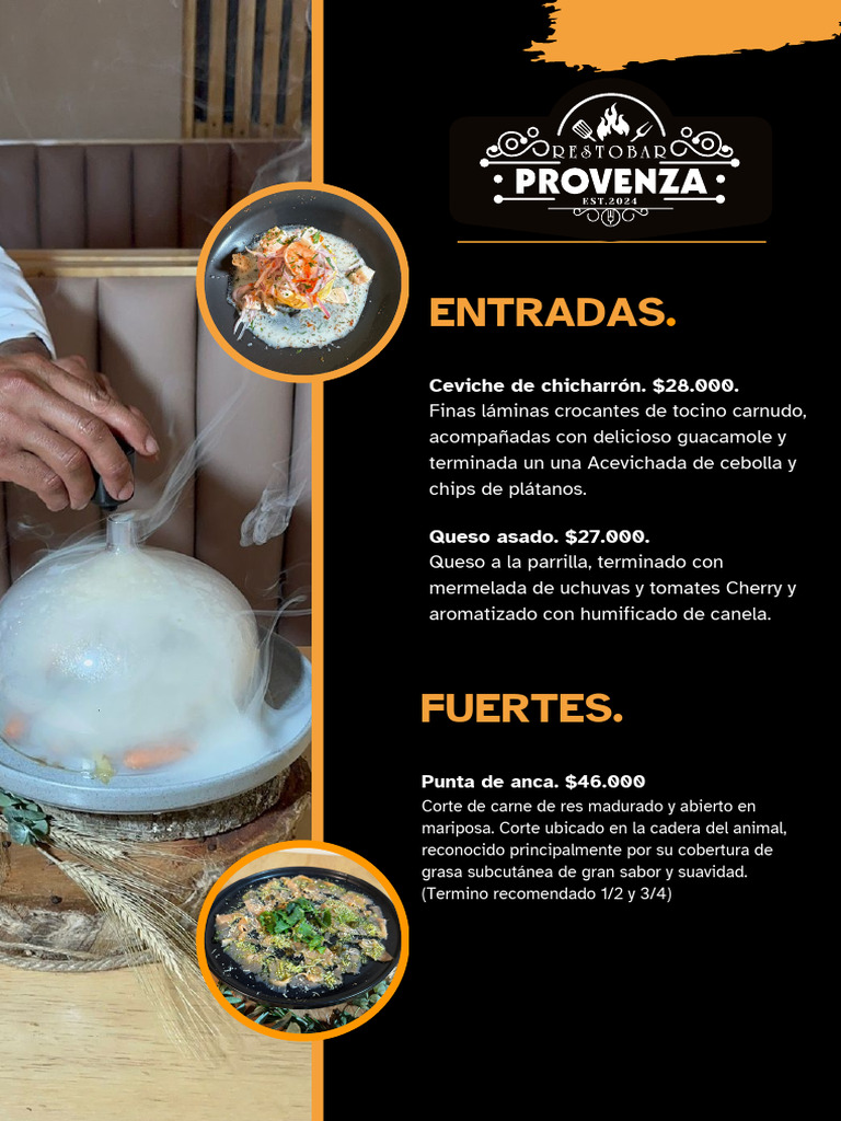 Menú del Restaurante Provenza | PDF | Mariscos | Alimentos