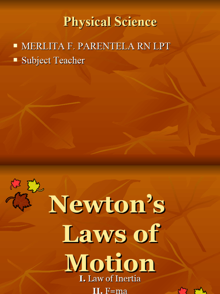 Newtons Laws of Motion | PDF | Force | Inertia