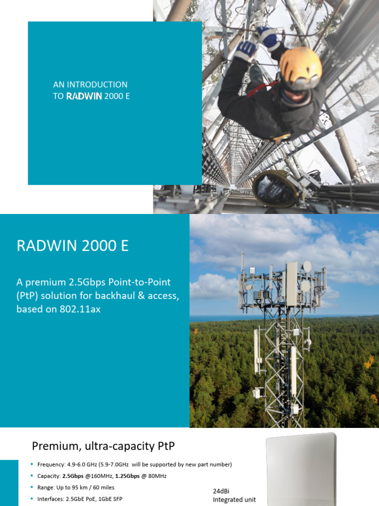 RADWIN 2000 E - Outband Presentation | PDF | Ieee 802.11 | Radio