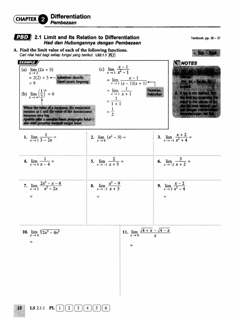 AddMath T5 - Bab 2 Pembezaan | PDF | Derivative | Tangent