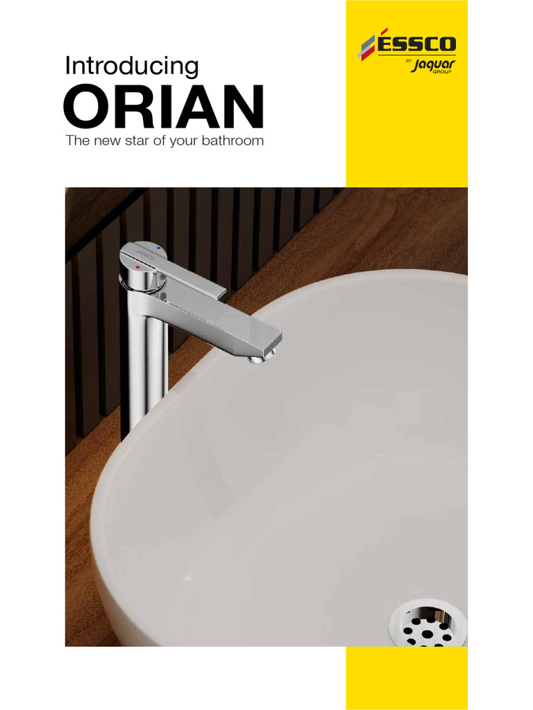 Essco Orian E-Brochure | PDF | Tap (Valve) | Bathroom