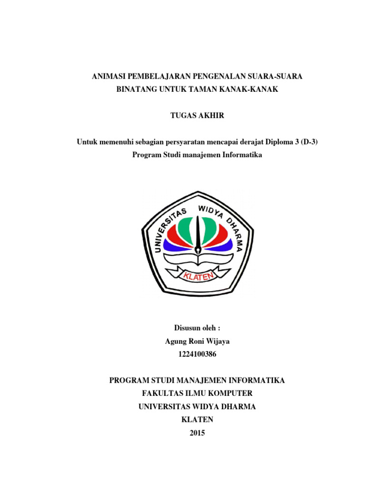 Agung Roni Wijaya Fix | PDF | Komputer