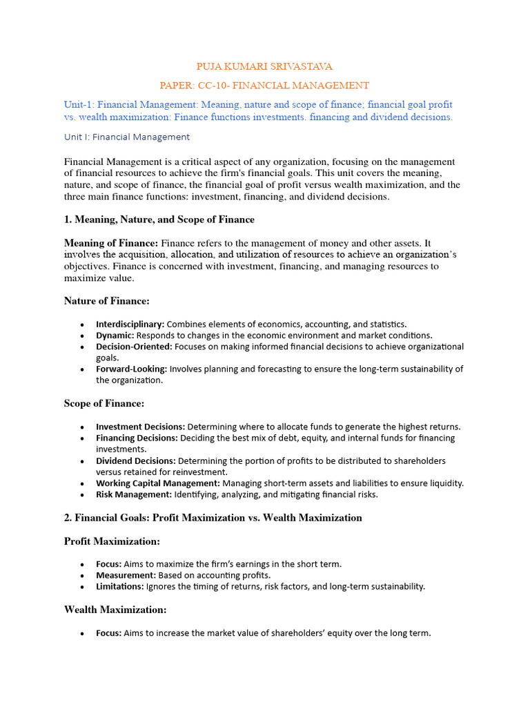 Financial Management Pdf Cost Of Capital Capital Structure