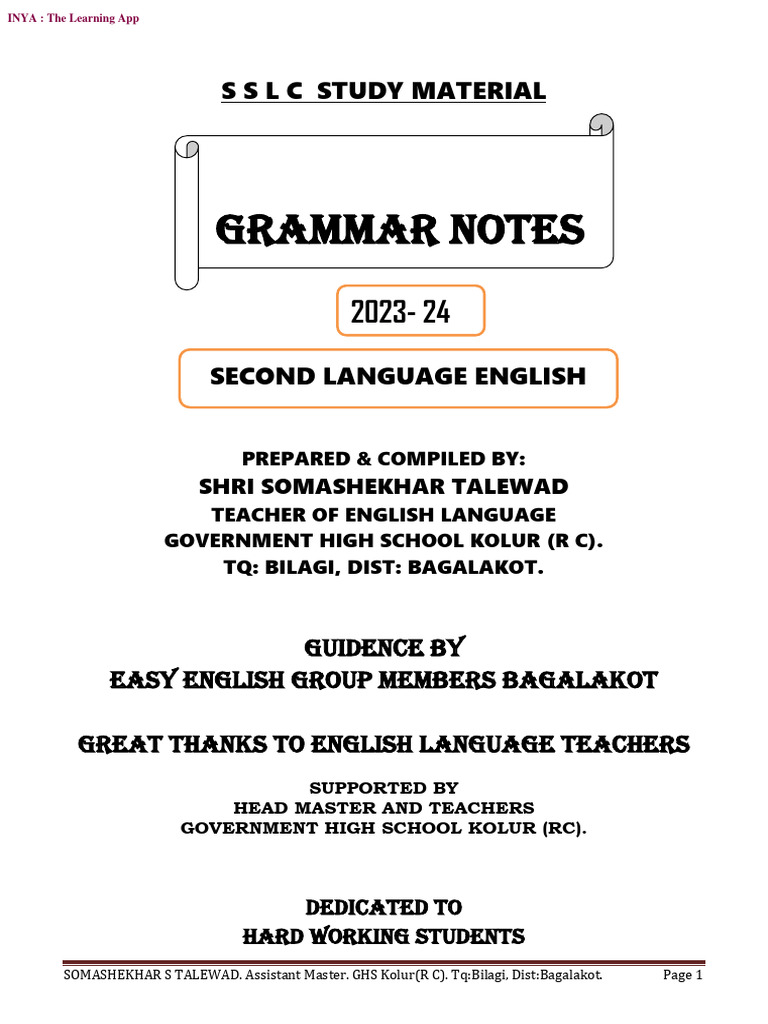 10th English Grammar | PDF | English Language | Adverb