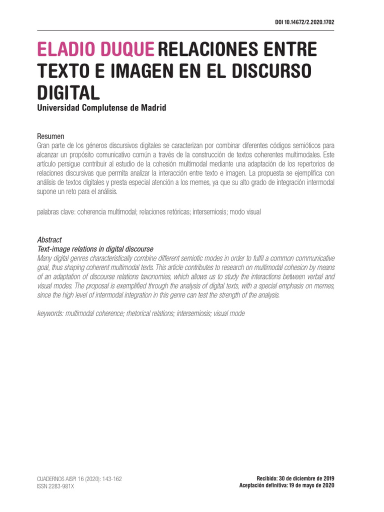 Relaciones Entre Texto e Imagen | PDF | Verbo | Hablar en público