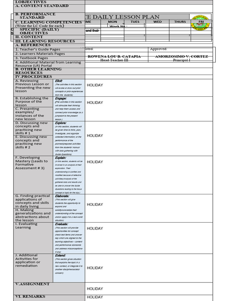 Science Daily Lesson Plan | PDF | Teaching | Behavior Modification