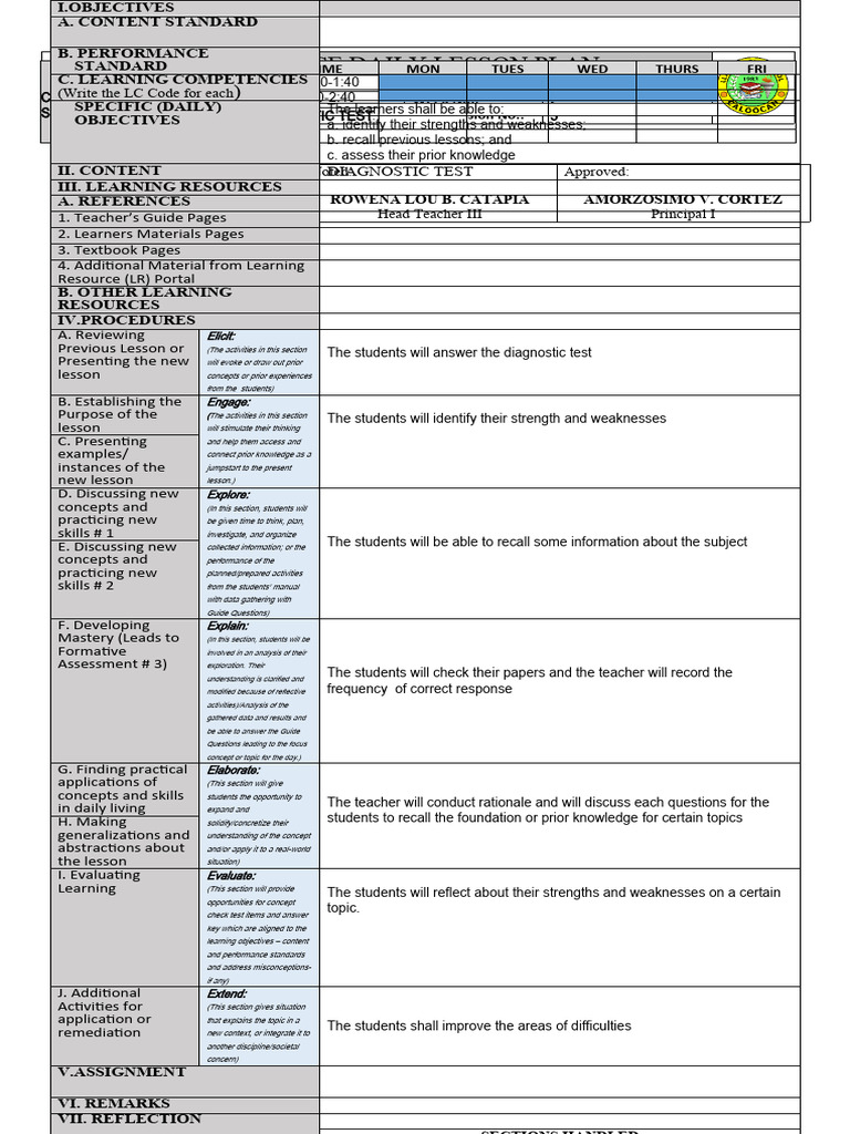 Science Daily Lesson Plan | PDF | Teaching | Cognitive Science