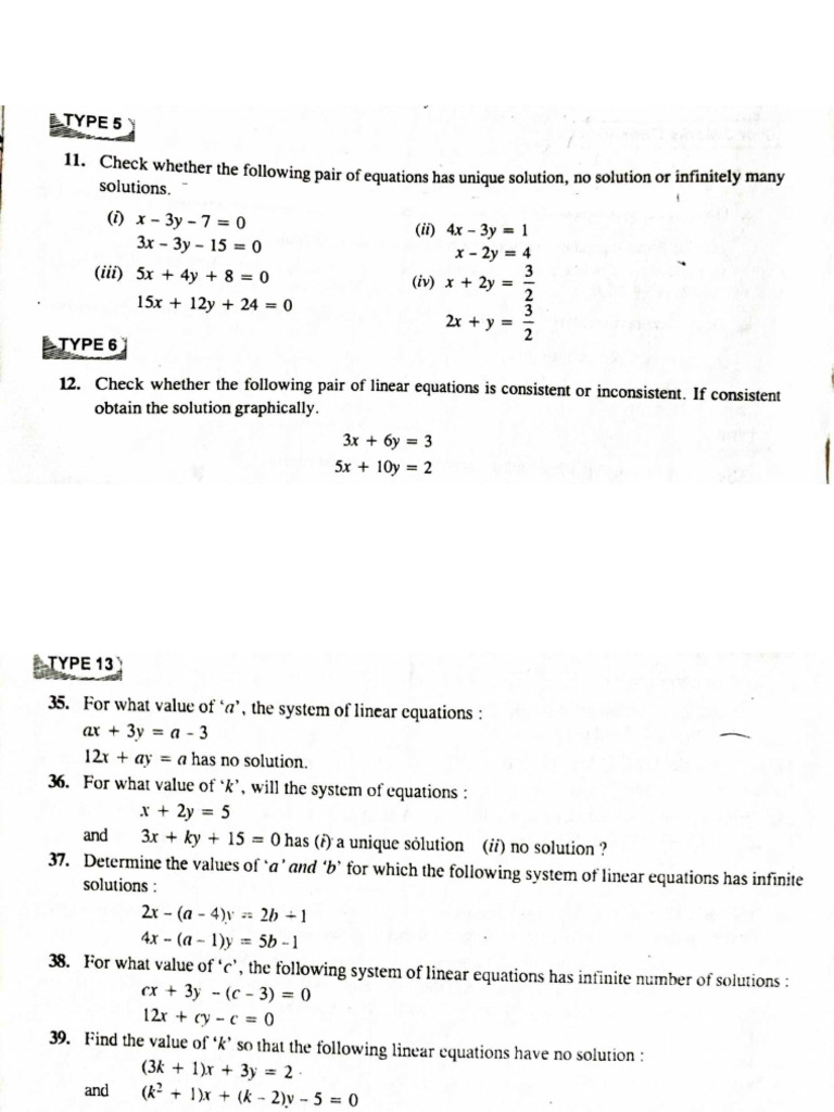 Linear Equation in 2 Variables Homework 1 | PDF