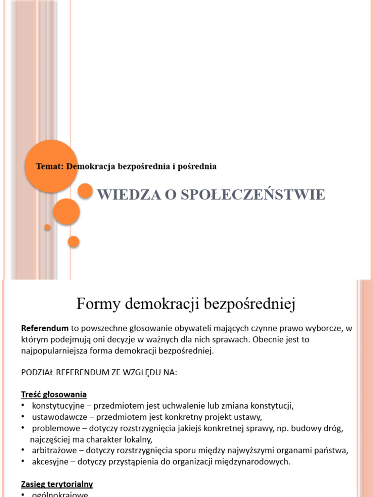 3.-Demokracja Bezposrednia I Posrednia | PDF