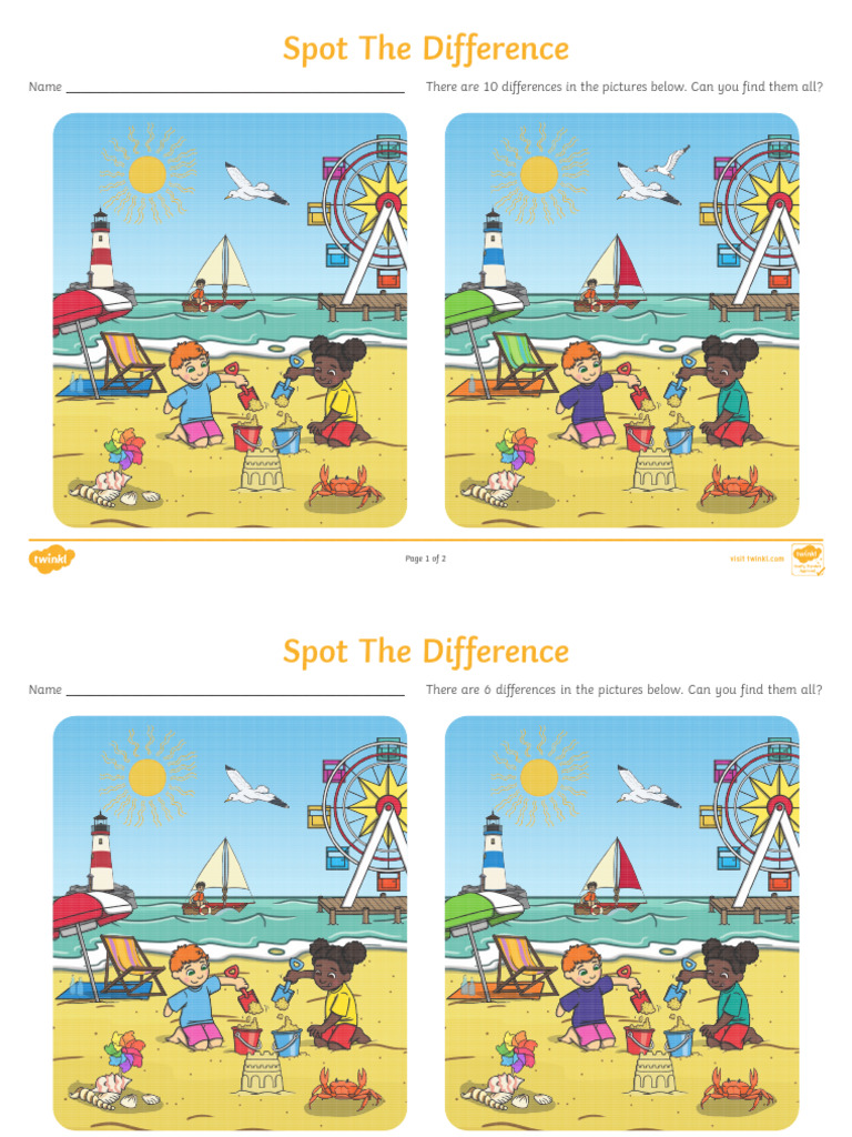 T A 025c 2 Seaside Spot The Difference x2 Super Eco Colour - Ver - 1 ...