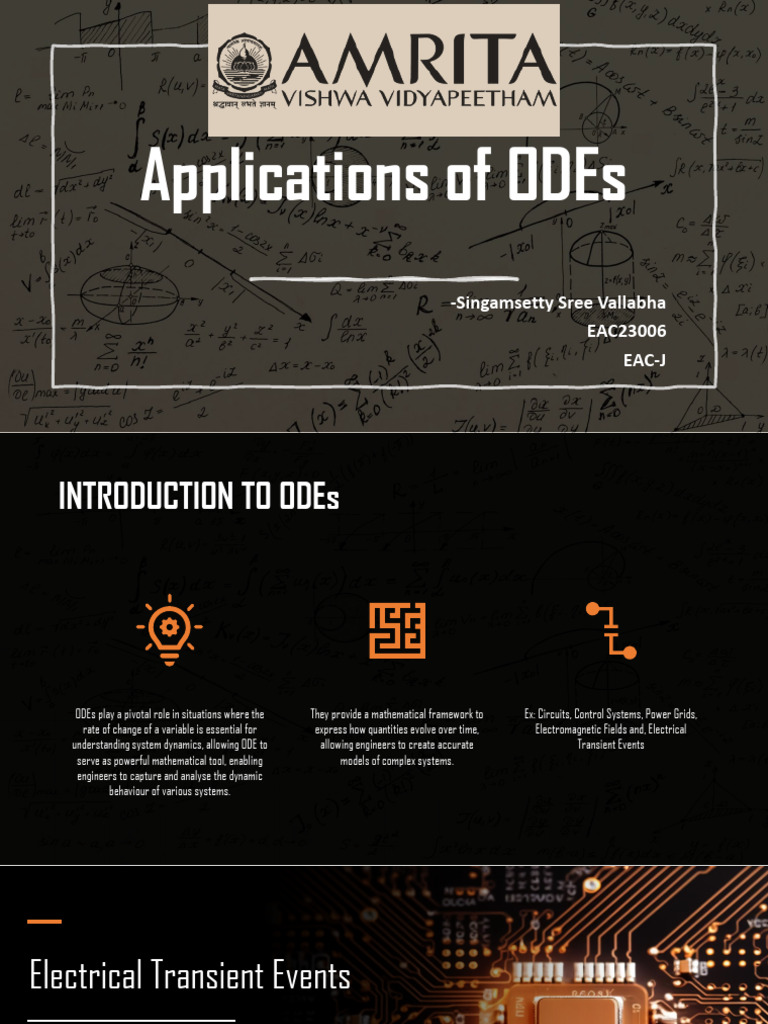 Applications of ODE | PDF | Filter (Signal Processing) | Ordinary Differential Equation
