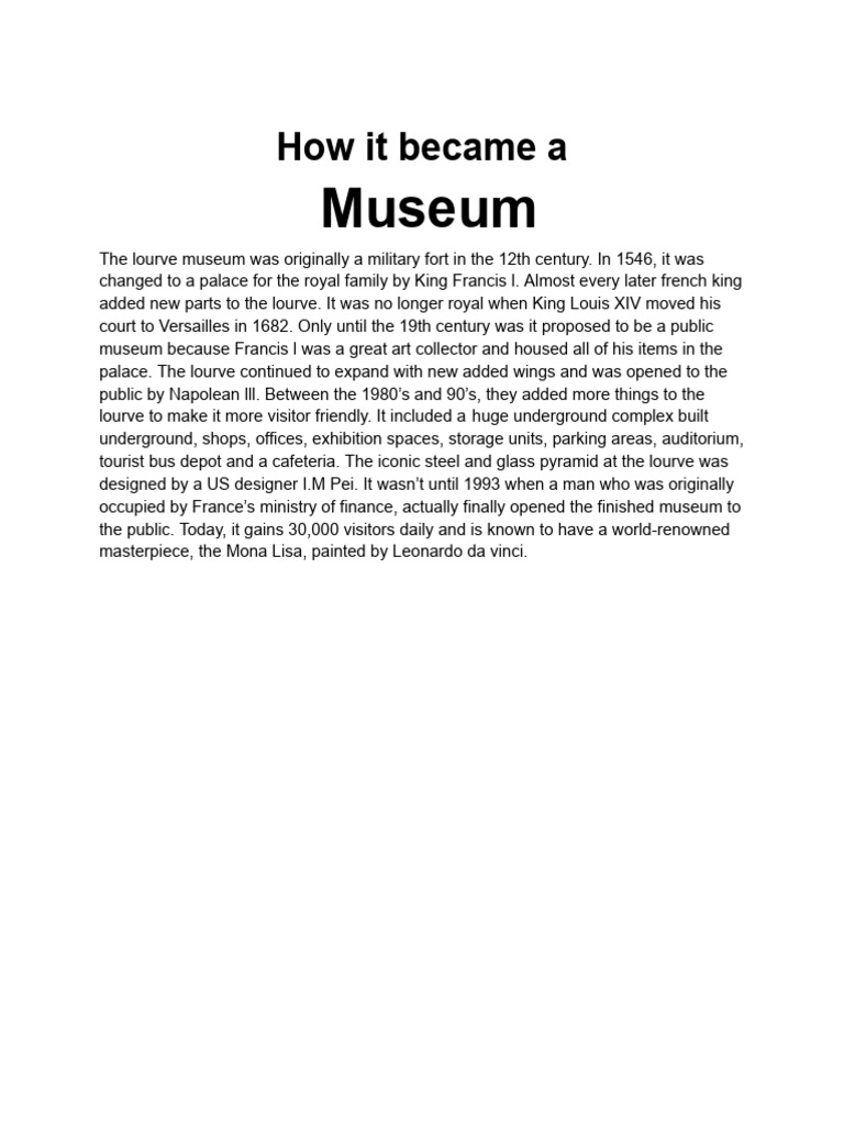Lourve Museum Research Task | PDF | Louvre | Paintings