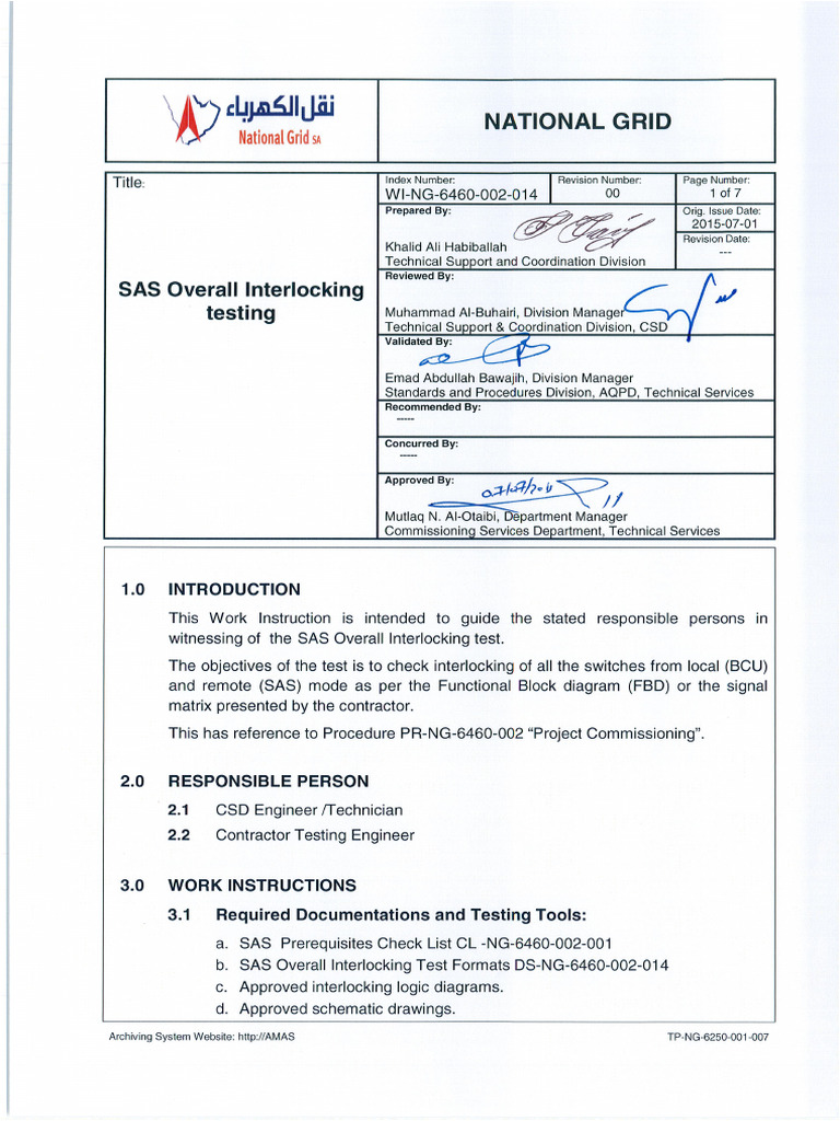 014 - SAS Overall Interlocking | PDF | Electrical Substation | Scada