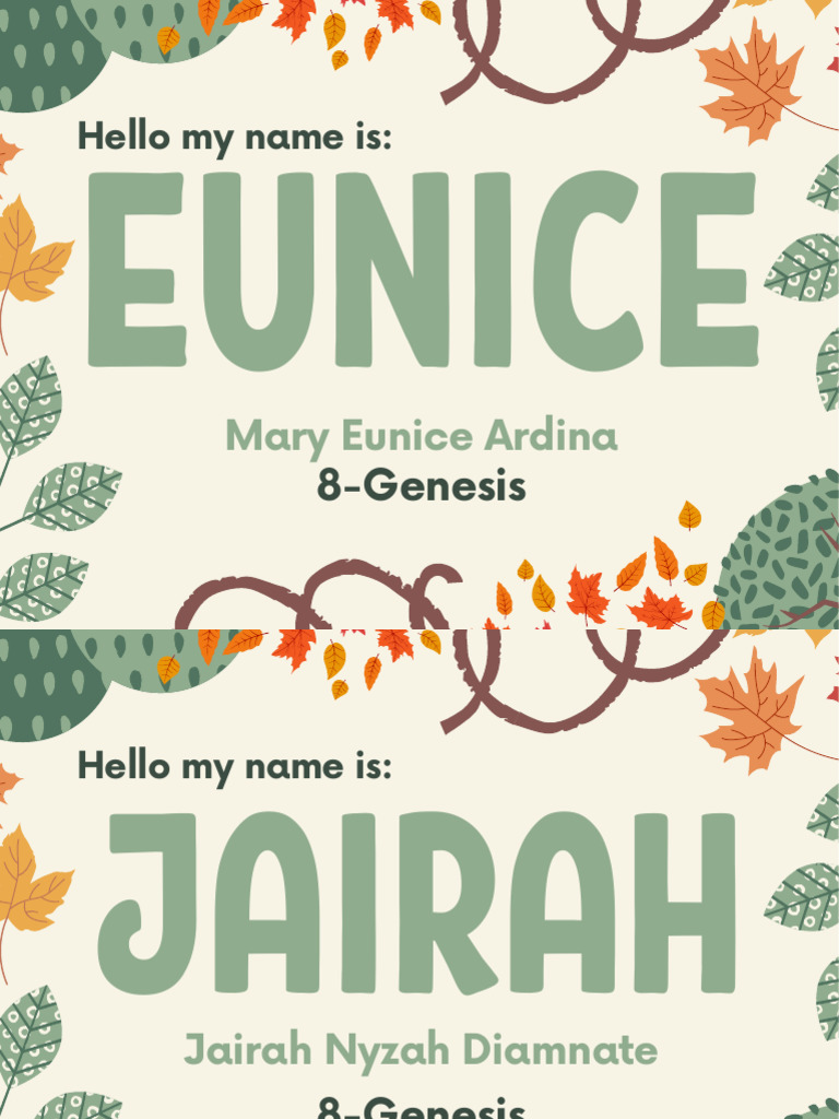 Hello My Name Is 2 | PDF | Science & Mathematics