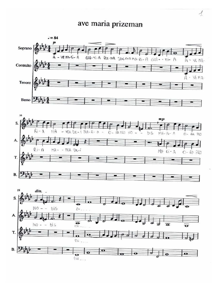 Ave Maria Prizeman Satb Compress | PDF