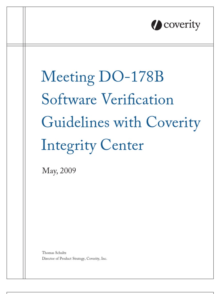Coverity Meeting DO 178B Requirements | PDF | Verification And Validation | Software Development ...