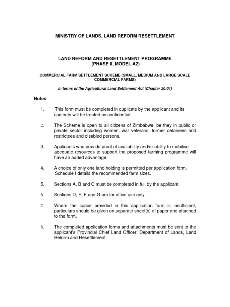 A2 Land Application Form | PDF | Justice | Crime & Violence