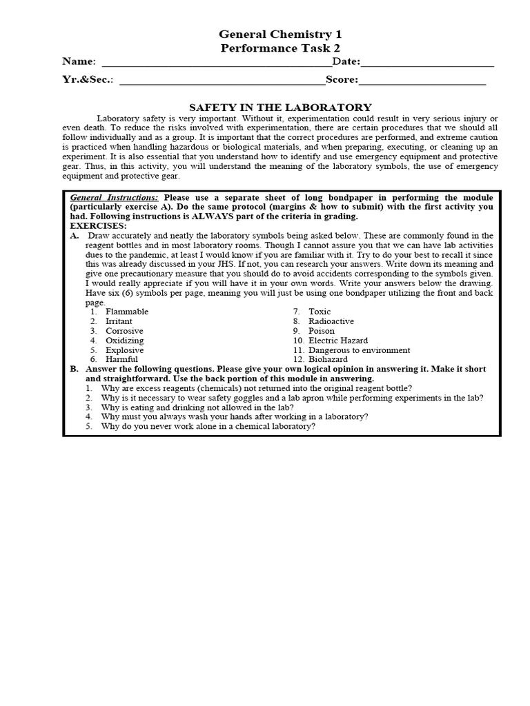 Safety in The Laboratory | PDF | Laboratories | Occupational Safety And ...