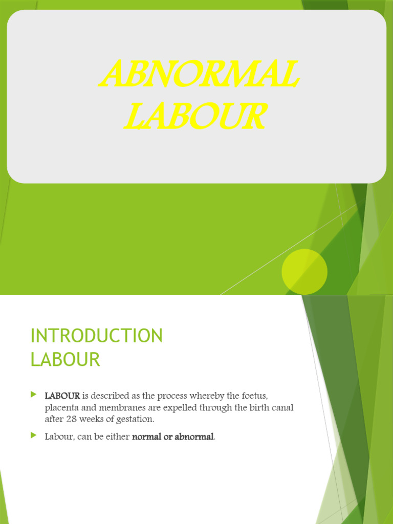 Abnormal Labour & Obstetric Emergency (Autosaved) - 1 | PDF ...