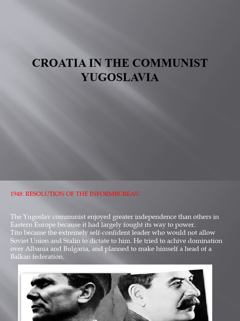Communist Yugoslavia | PDF | Socialist Federal Republic Of Yugoslavia ...