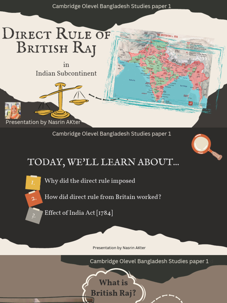 Direct Rule of British Raj in Indian Subcontinent | PDF | British Raj ...