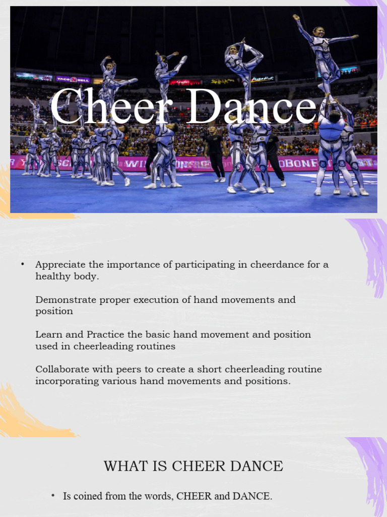 PPT OF CHEER DANCE | PDF | Cheerleading | Dances