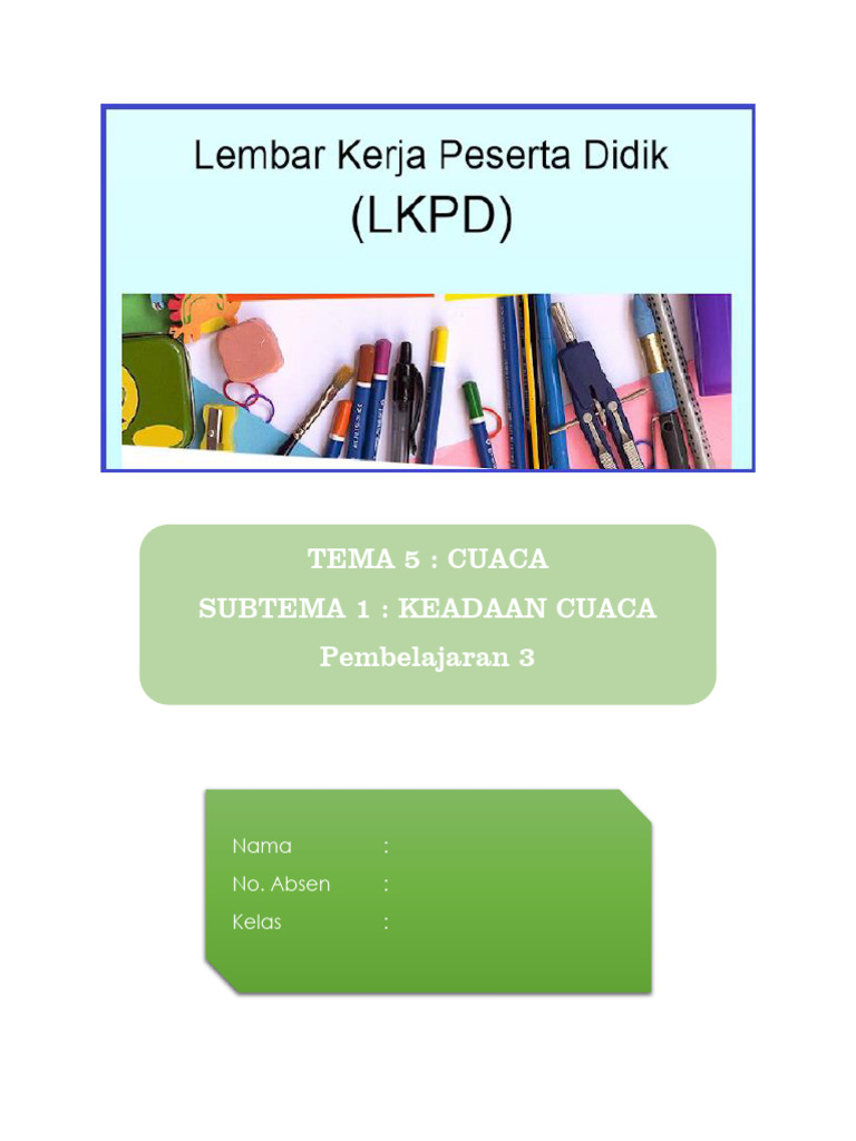LKPD Kelas 3: Cuaca dan Pecahan | PDF | Metode & Bahan Ajar | Sains & Matematika