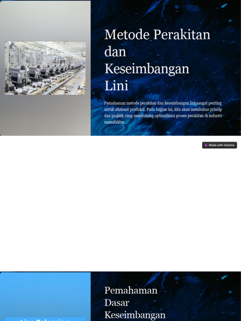 Metode Perakitan Dan Keseimbangan Lini (5) Digabungkan | PDF