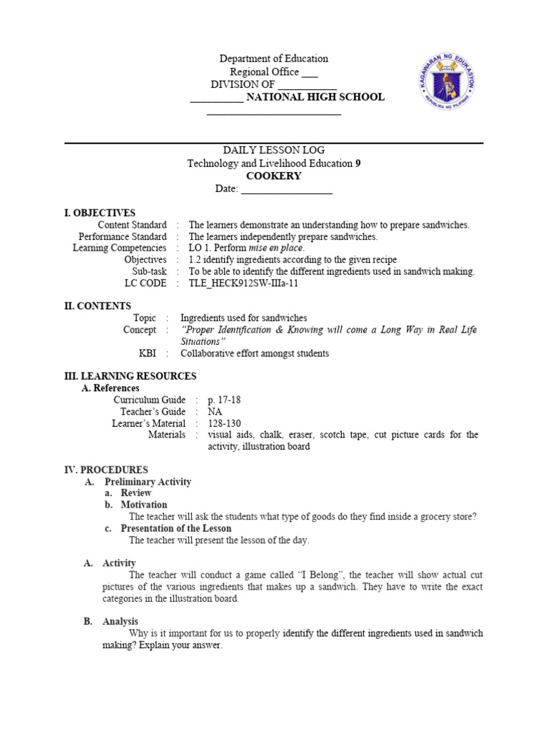 Tle Lp 2 Pdf Teachers Learning