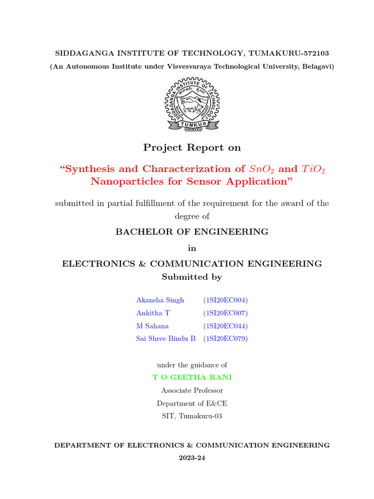 Final Major Project | PDF | Energy Dispersive X Ray Spectroscopy | Nanoparticle