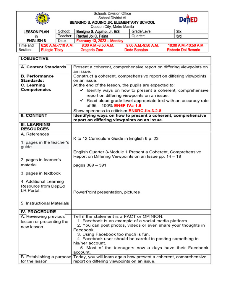 DLP-Feb. 13-ENG | PDF | Sentence (Linguistics) | Pronoun