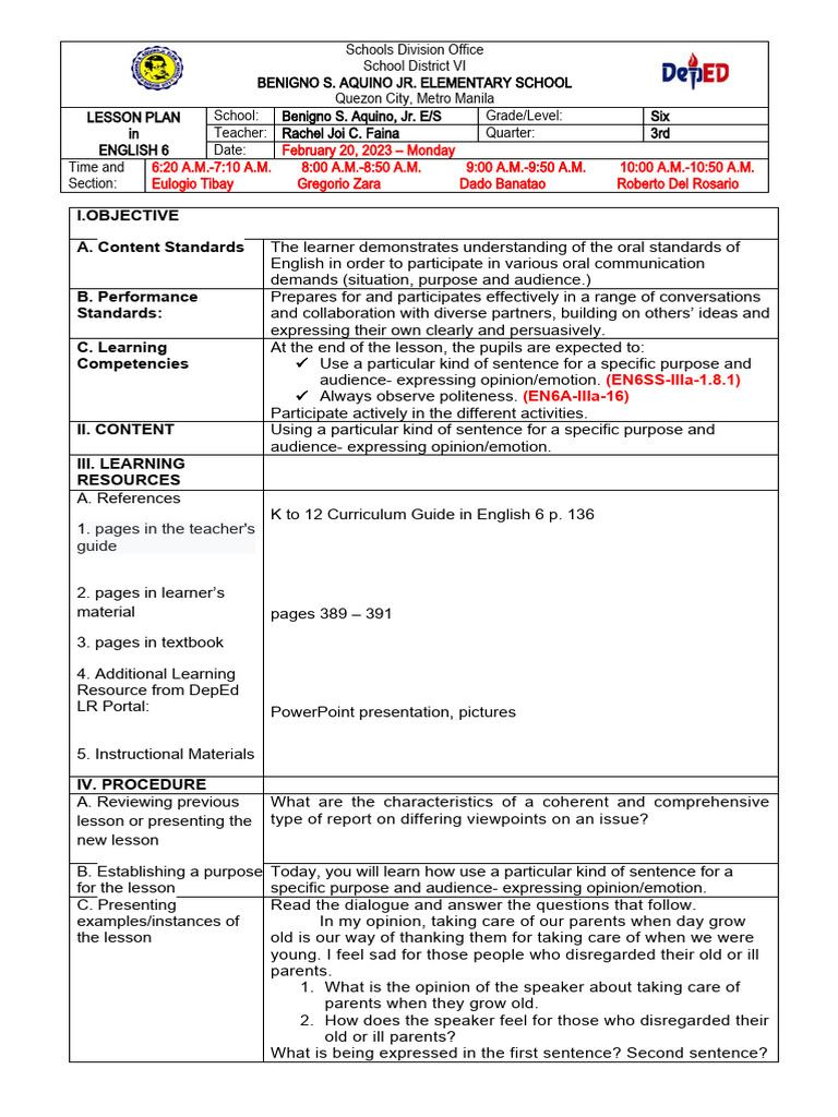 DLP-Feb. 20-ENG | PDF | Question | Sentence (Linguistics)