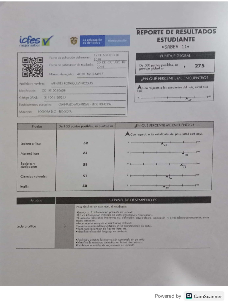 Resultados Icfes | PDF