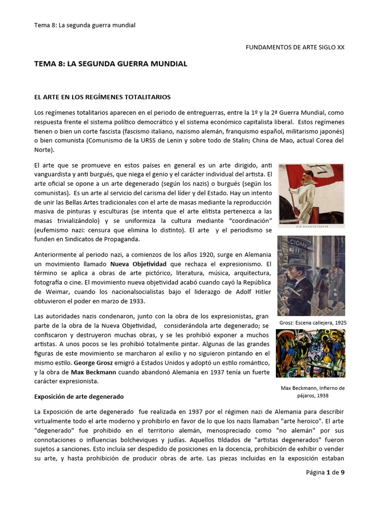 Tema 8 La Segunda Guerra Mundial | PDF