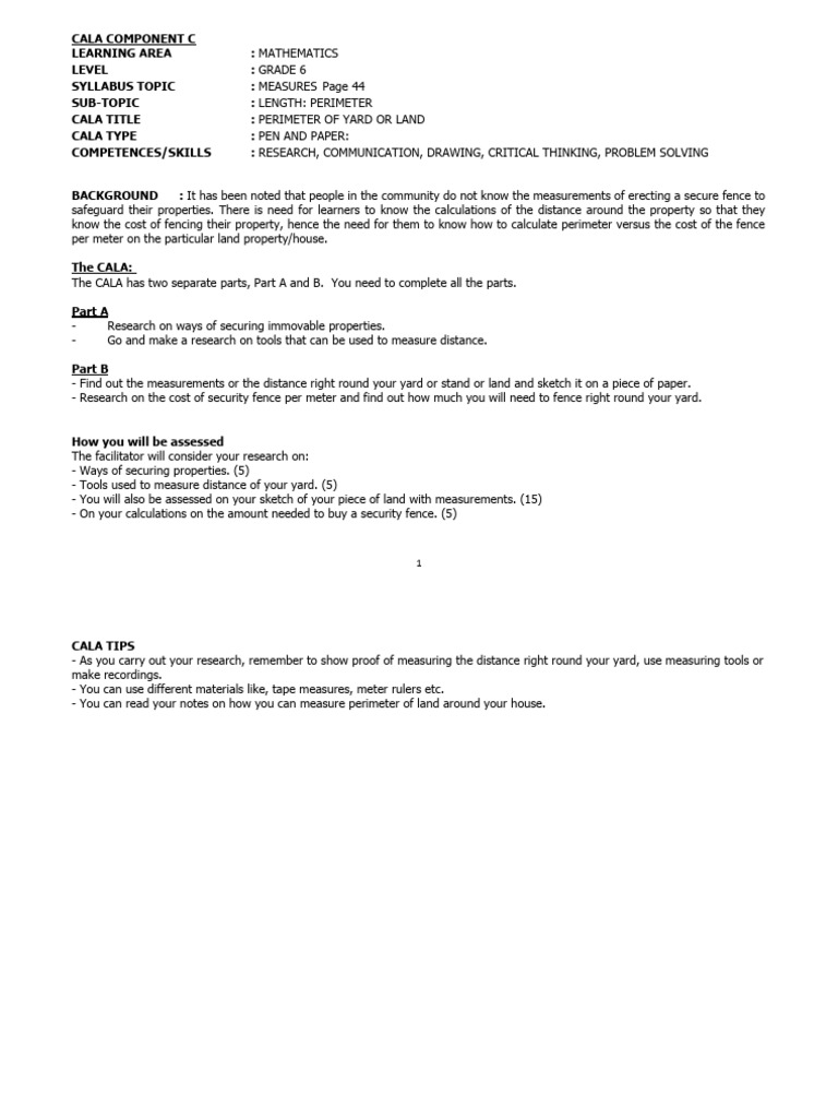 Maths Component C Cala | PDF | Mathematics | Learning