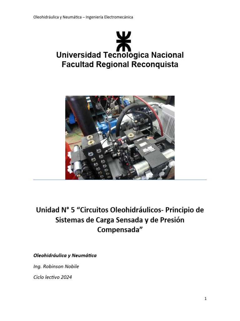 UNIDAD N° 5 - Circuitos oleohidraulicos | PDF | Bomba | Solenoide