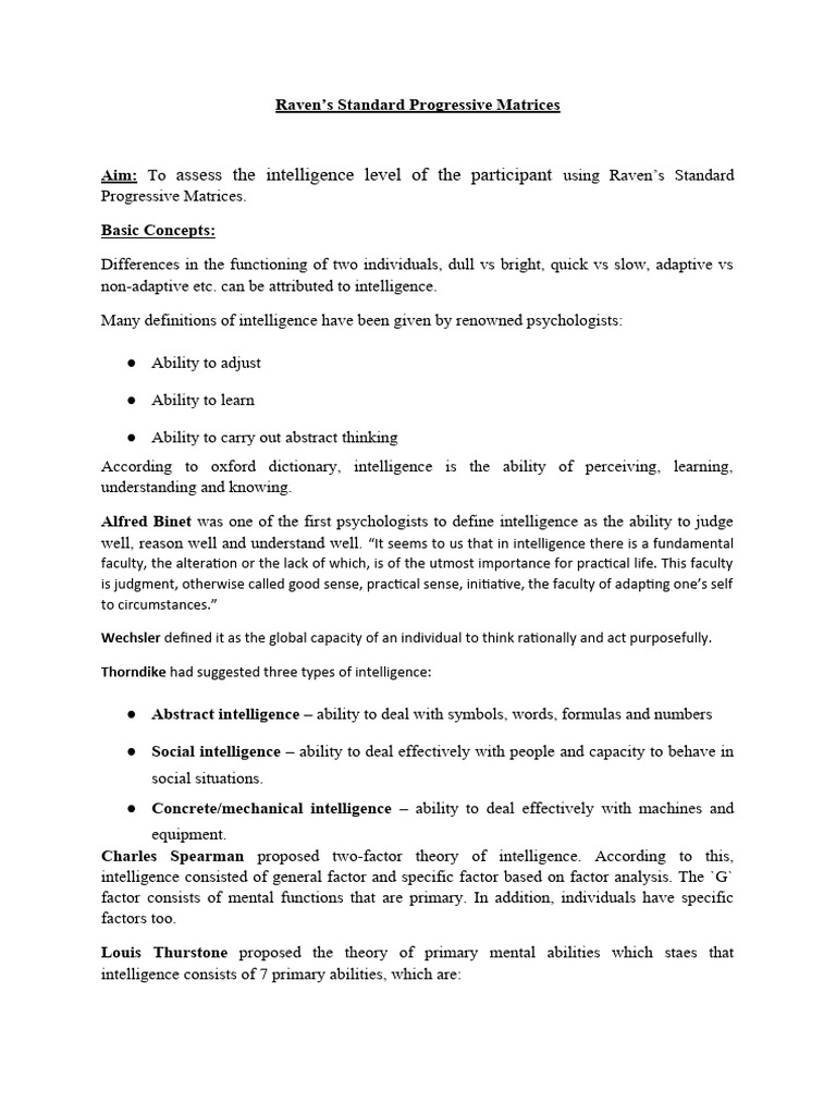 RSPM Practical Report Psychology | PDF | Intelligence | Mental Processes