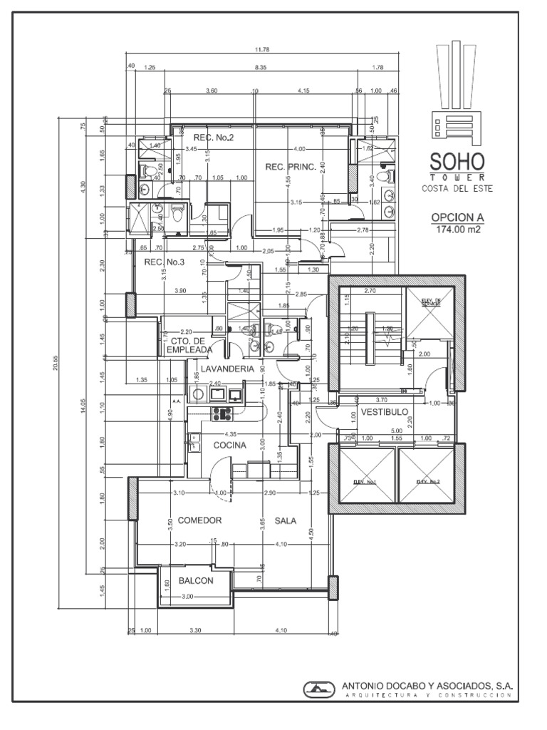 Soho Tower - Opcion A Planos | PDF