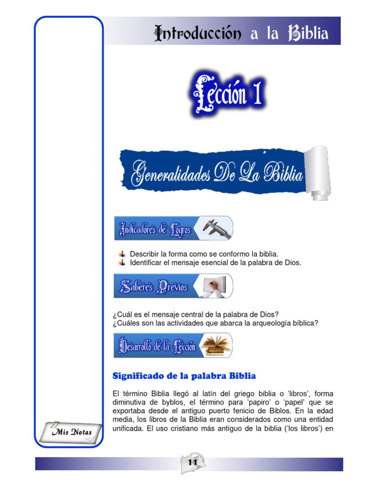 03 IntroduccionBiblia Leccion1 | PDF | Biblia | Salvación