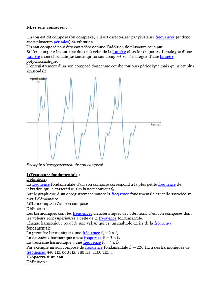 Comprendre les sons composés | PDF | Harmonique (musique) | Fréquence