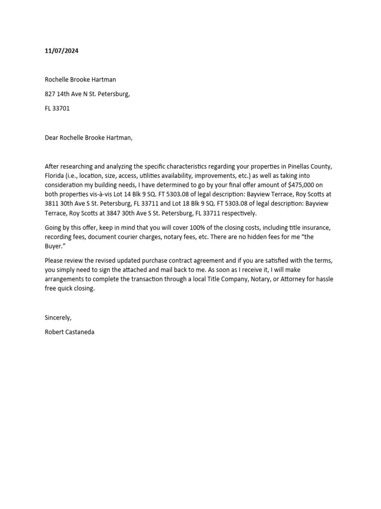 Robert & Rochelle Contract Agreement1 | PDF | Deed | Common Law