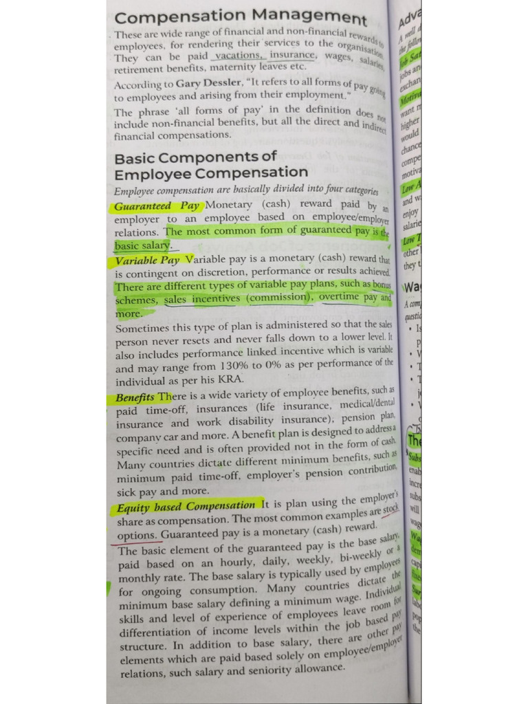 Compensation & Benefits Unit 1 | PDF